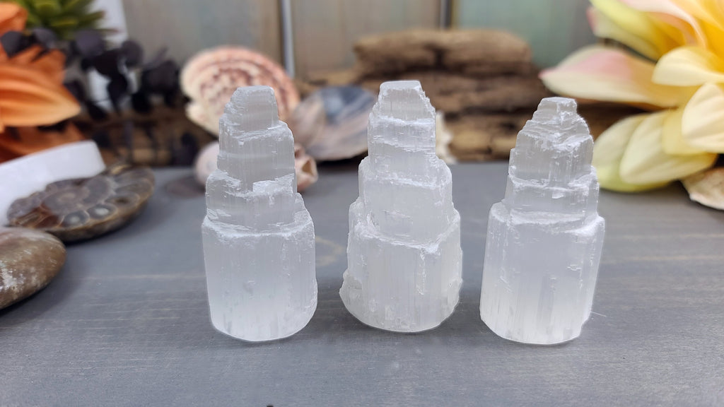 Mini Selenite Tower – Earth Meets Water